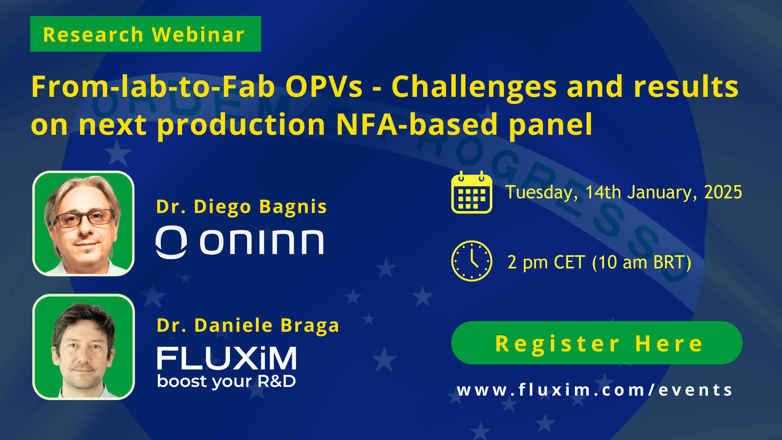 Research Webinar 9: From Lab to Fab OPVs – Challenges in Scaling NFA-Based Panels — Fluxim